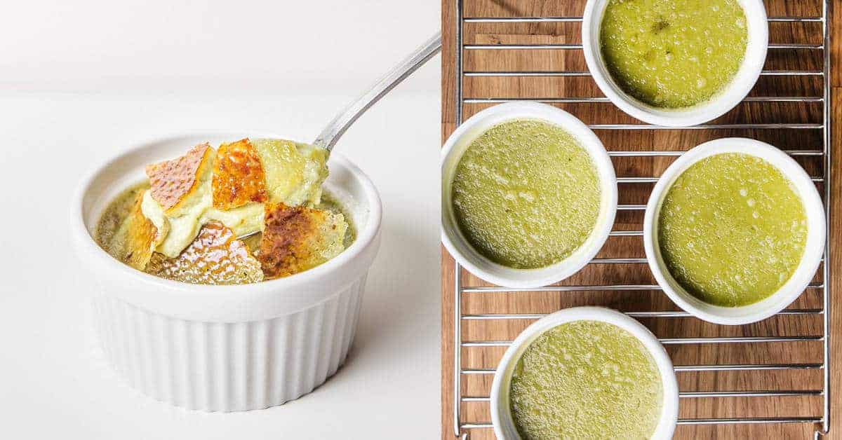 Instant Pot Green Tea Creme Brulee (Pressure Cooker Creme Brulee)